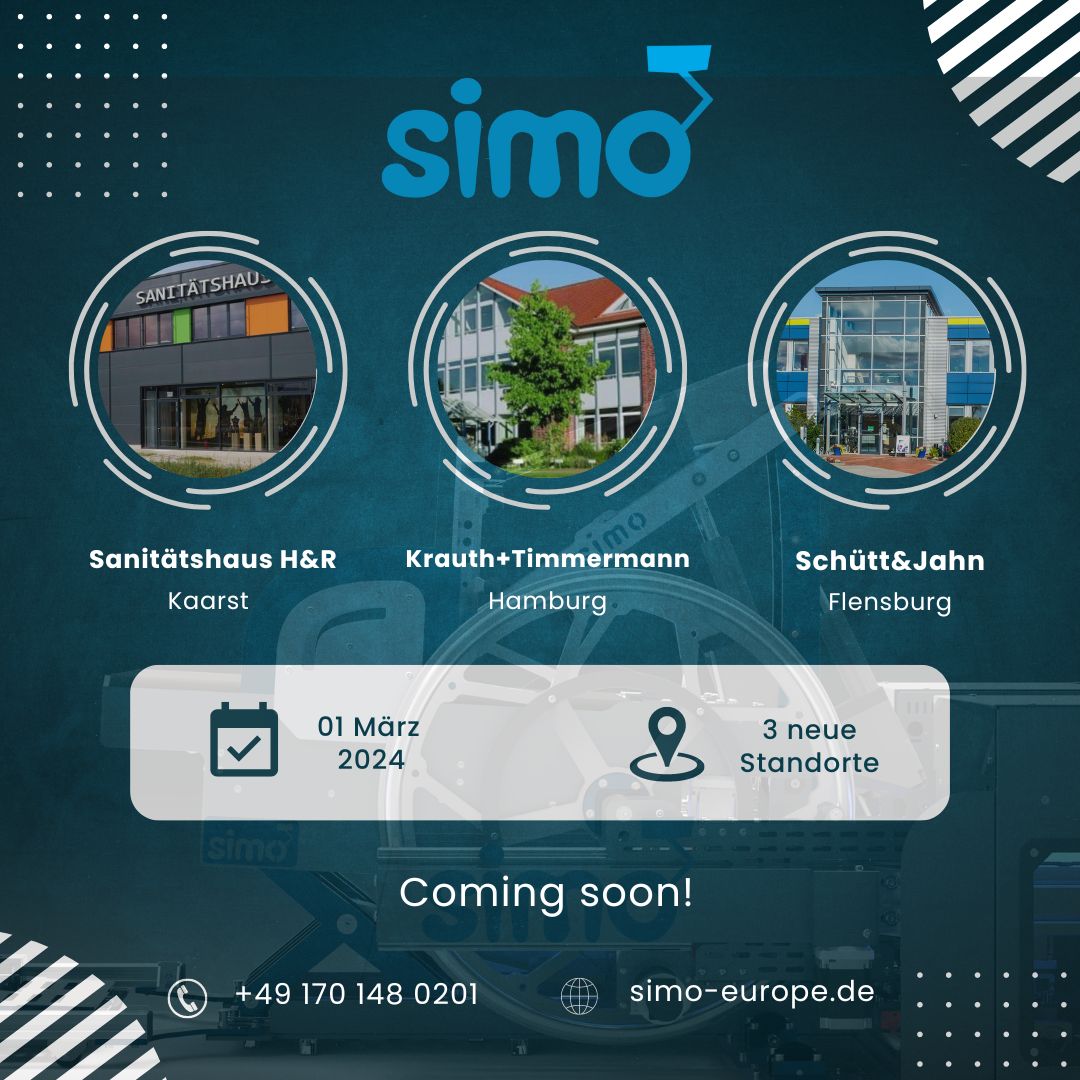 Neue SIMO Standorte – SIMO Europe GmbH – SIMO Rollstuhl Simulator – M-i Rollstuhl handgefertigt